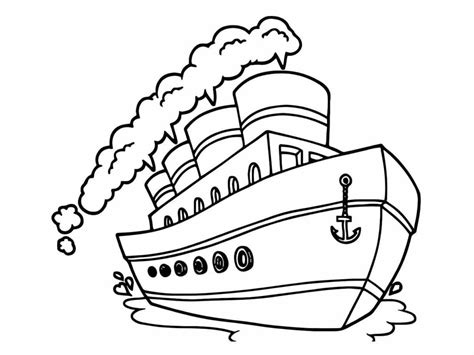 Desenhos De Barcos Para Colorir