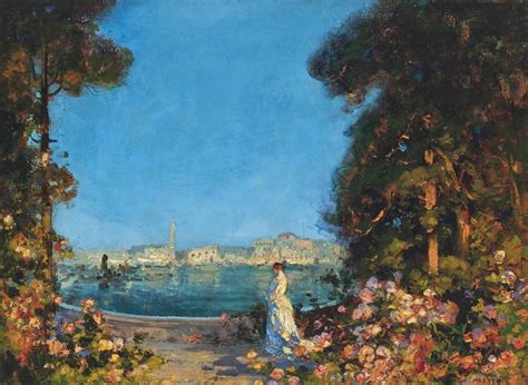 Jardín romántico 1915 Thomas Edwin Mostyn