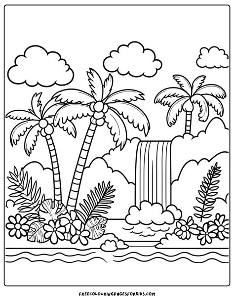 17 Palm Tree Coloring Pages for Kids ในป 2024 ใบงานอนบาล