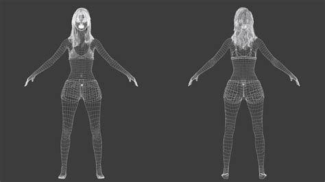 3D Model Naked Asian Woman Rigged Game Ready VR AR Low Poly CGTrader