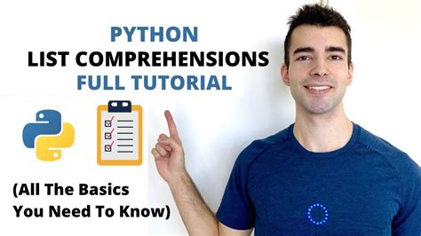 python list comprehensions full tutorial python for beginners youtube