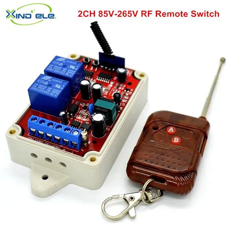 AC 110 V 220 V Przekaźnik 2CH RF Uniwersalny Bezprzewodowy Pilot