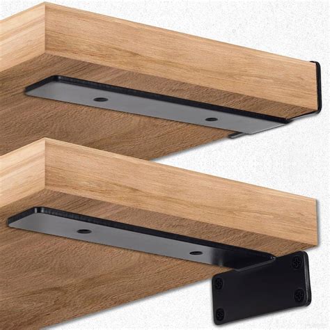 Amazon Floating Shelves Brackets Inch Black Shelf Brackets