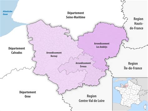 Les arrondissements du département de l Eure