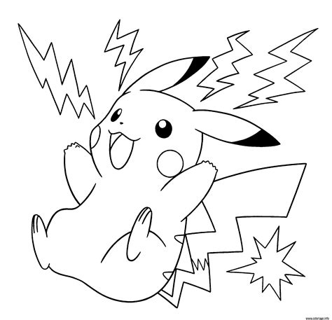 Pokemon Pikachu Color Page Warehouse Of Ideas