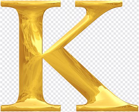 Descarga gratis Tipografía dorada letra K alfabeto png PNGEgg