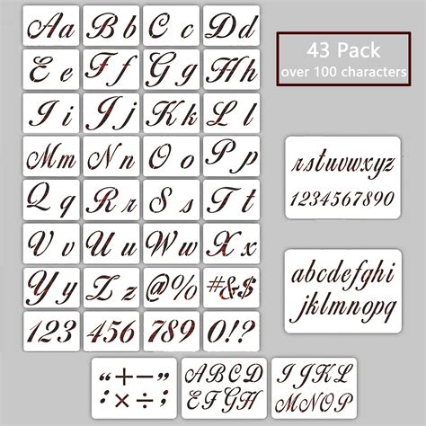 Buy Pcs Stencils For Painting On Wood Reusable Large Letter Wood