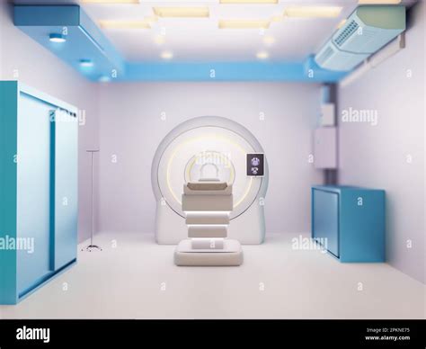 MRI SCANNER 3D Magnetic Resonance Imaging Device In Hospital 3D
