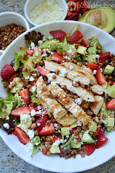 Ensalada Con Pollo Y Fresas Deliciosa R Pida Muy F Cil Receta