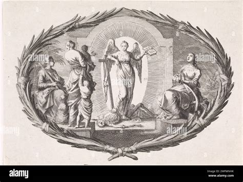 Theological Virtues And An Angel Jan Luyken Print A Performance