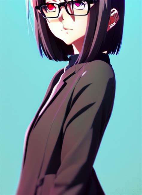 Prompthunt Anime Portrait Of A Beautiful Woman Medium Long Bob