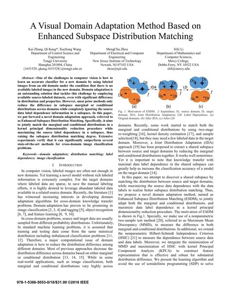 pdf a visual domain adaptation method based on enhanced subspace distribution matching
