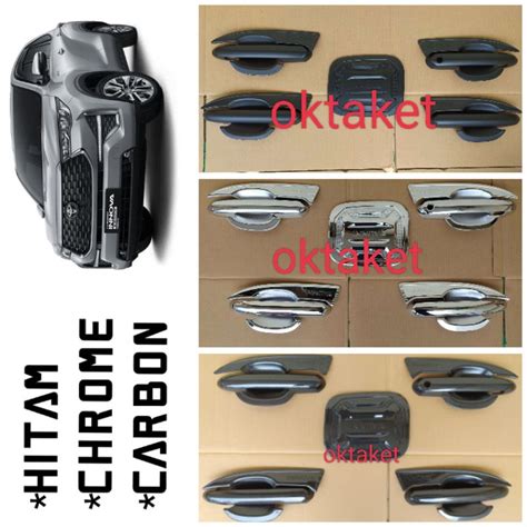 Jual Paket Outer Handle Tank Cover Innova Zenix Hitam Chrome