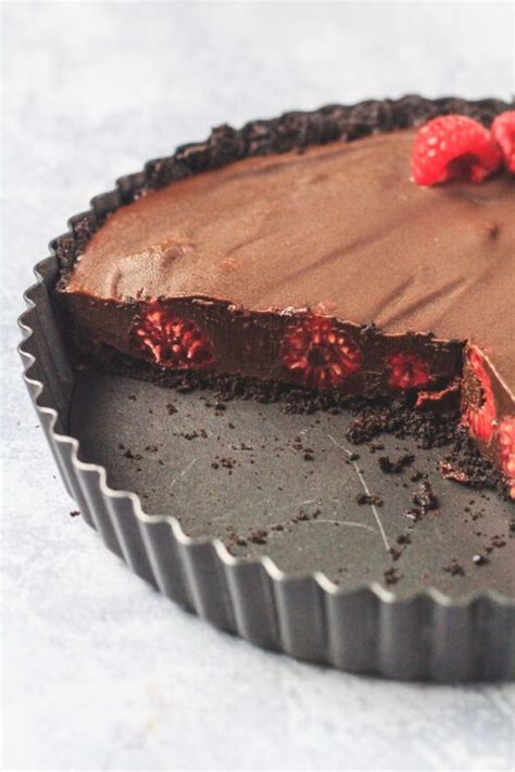 No Bake Chocolate Raspberry Tart Marsha S Baking Addiction