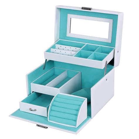 Songmics Coffret à bijoux Boîte à bijoux présentoirs avec tiroirs 22 5