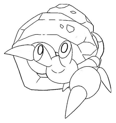 Adorable Dwebble Pokemon Färbung Seite Kostenlose druckbare