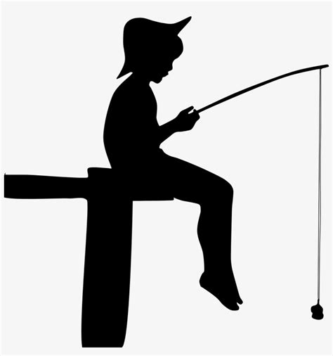 Fisherman Silhouette Png Silhouette Of Boy Fishing 2087x2131 PNG