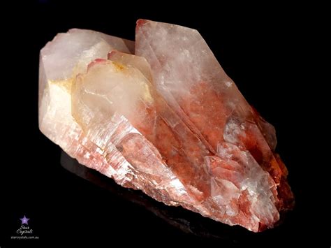 RED QUARTZ CRYSTAL Large Quartz Crystal Phantom Quartz Elestial Quartz