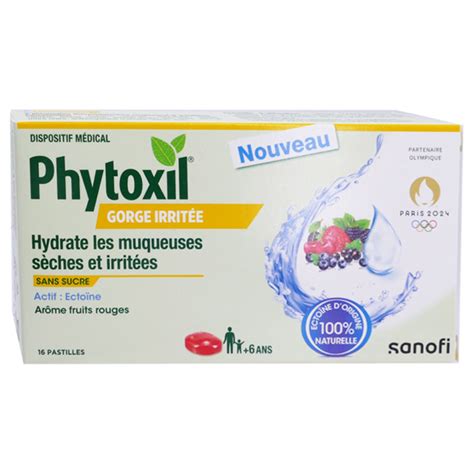 PHYTOXIL GORGE IRRITEE AROME FRUITS ROUGES 16 PASTILLES
