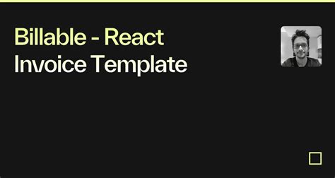 Billable React Invoice Template Codesandbox