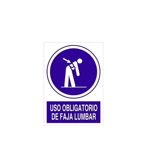 Se Al De Obligaci N Uso Obligatorio De Faja Lumbar Pictograma Y Texto