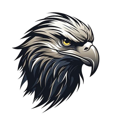 Logotipo de cabeza de águila aislado en el fondo transparente creado