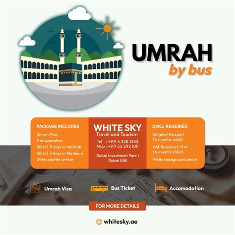 10 Days Umrah Package By Bus White Sky Travel And Tourism
