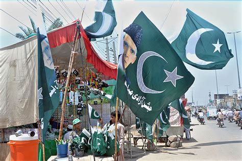 Vendors Displaying National Flags To Attract The Customer S In