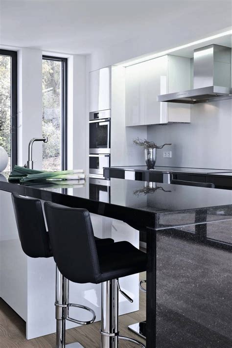 36 Enviable Black Granite Countertops With White Cabinets