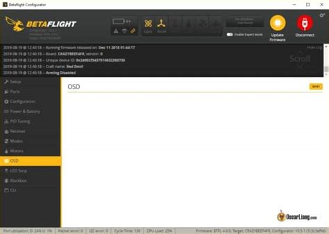 Betaflight Configurator Modes Osd Tabs Not Loading Fix Oscar Liang