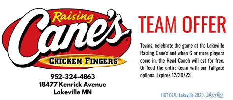 Raising Cane S Coupon Visit Lakeville Minnesota