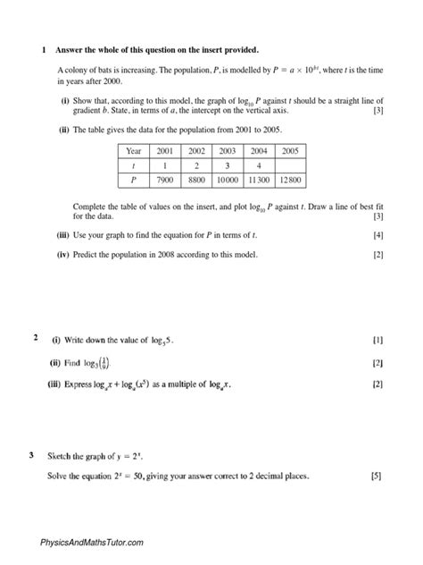 c2 logarithms and exponential functions 3 qp pdf logarithm mathematical concepts