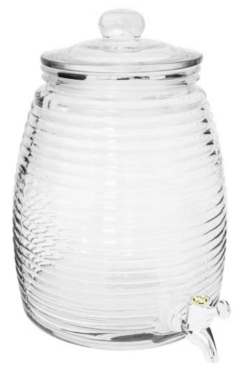 SŁOIK SŁÓJ NA NAPOJE DRINKI SOK POJEMNIK SZKLANY Z KRANIKIEM 5 L