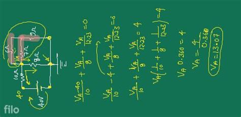 Calculate The Node Voltages And The Power Absorbed By 7 Ohms Resistor