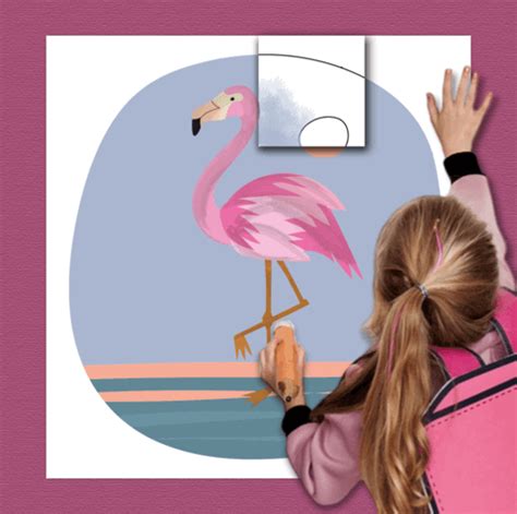 Póster gigante para colorear Flamenco Manualidades de papel para niños