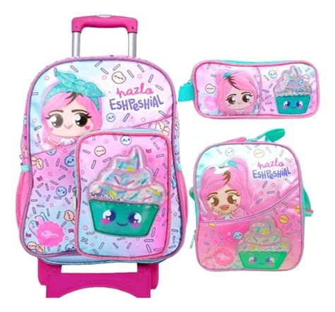 Kit Mochila Mis Pastelitos Kinder Combo Original Ruz Lonchera Lapicera