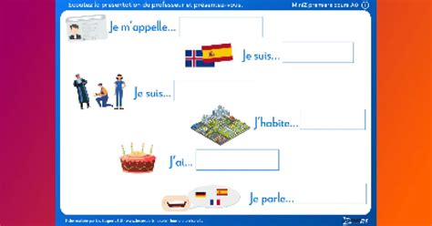 Activité débutants FLE Se présenter Les Zexperts FLE