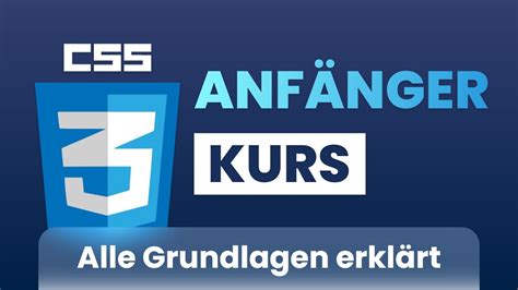 Lerne Css In Minuten Css Kurs F R Anf Nger Youtube