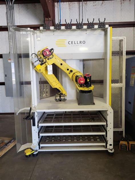 2016 cellro automation xcelerate model x20 robotic loader with fanuc robot fanuc robot m20ia fanu
