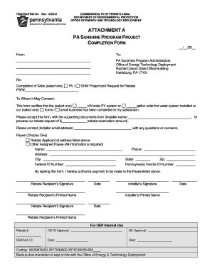 Fillable Online Elibrary Dep State Pa PA Sunshine Program Project