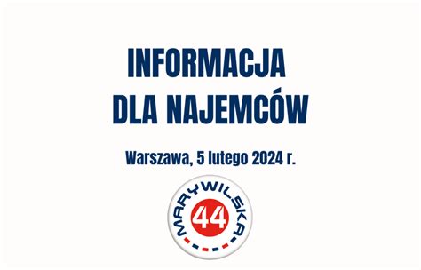 Informacja dla Najemców Centrum handlowe galeria handlowa Warszawa