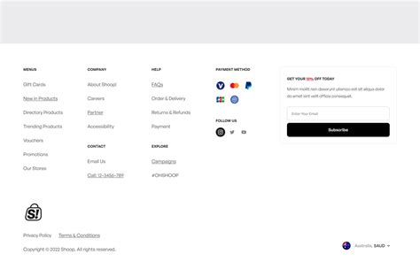 Webflow Footer Component Flowbase