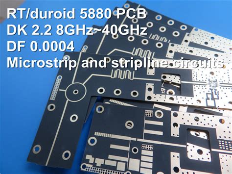 RT Duroid 5880 20mil 0 508mm Rogers High Frequency PCB For Radar Systems