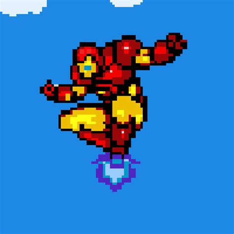 Pixilart Iron Man By Javrage