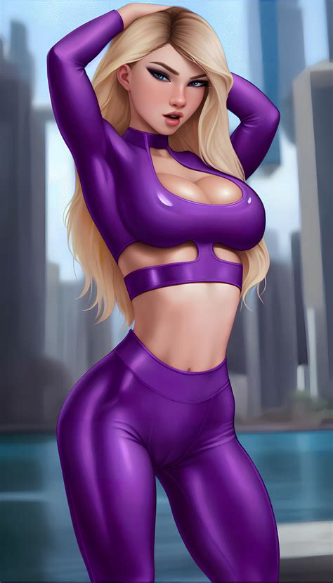 Rule 34 Ai Generated Blonde Hair Cameltoe Female Female Only Gwen Stacy Human Human Only Latex