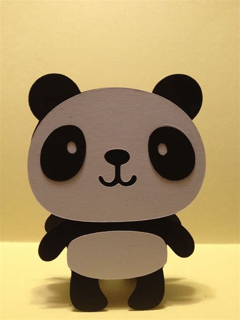 Panda Shaped Card Panda Love Shape Cards Create A Critter
