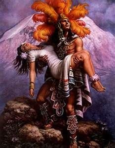 Painting Of Aztec Warrior Holding Woman Bing Images Lowrider Art
