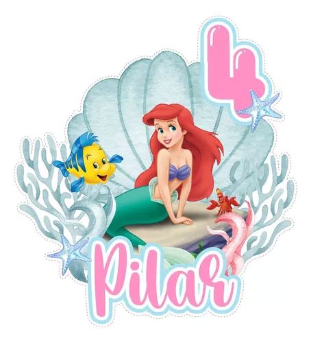 Topper Imprimible La Sirenita Adorno Torta Pdf Cake Topper En Venta En
