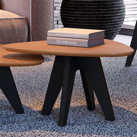 Mesa de Centro Orgânica 100 Mdf Freijo Preto Fosco Tb613 Dalla Costa