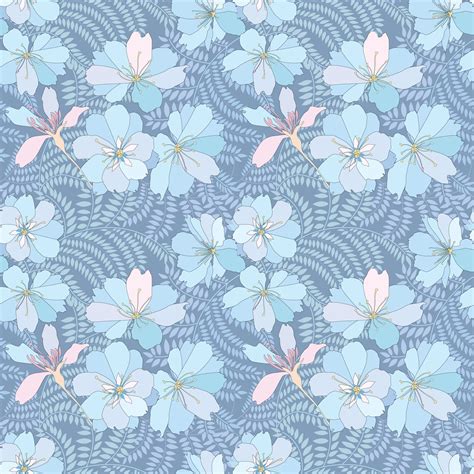 Floral Seamless Pattern Flower Background Flourish Garden Texture